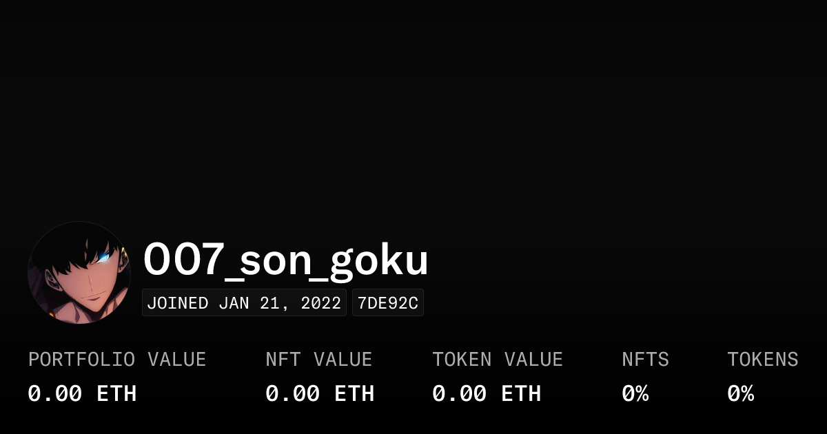 007_son_goku - Profile | OpenSea