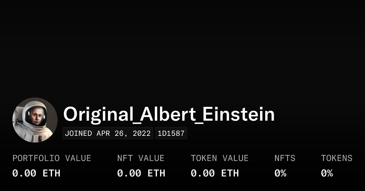 Original_Albert_Einstein - Profile | OpenSea
