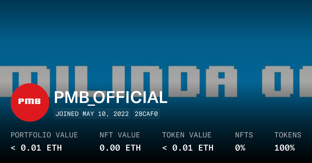 PMB_OFFICIAL - Profile | OpenSea