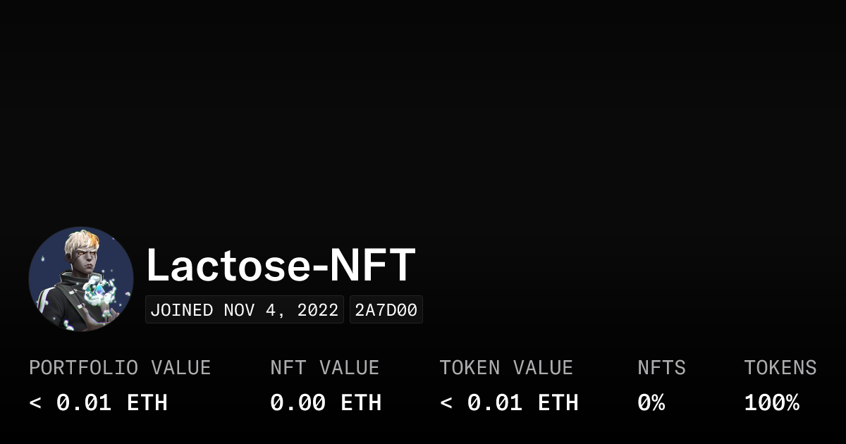 Lactose-NFT - Perfil | OpenSea