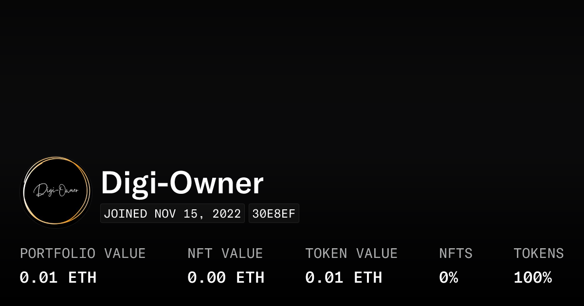Digi-Owner - Profile | OpenSea