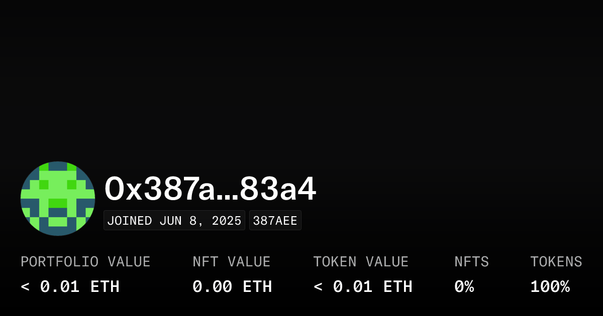 0x387aeee28e47acf7859ca839e27a78790bbd83a4 - Profile | OpenSea