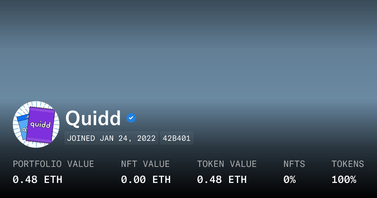 Quidd - Profile | OpenSea