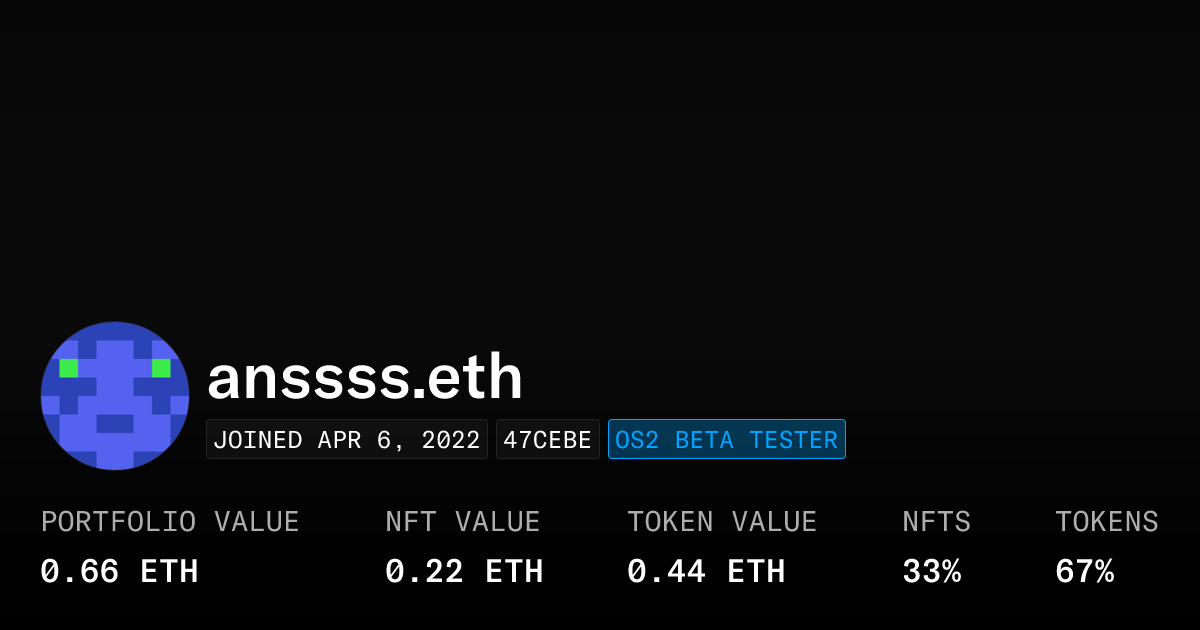 0x47cebef5a6afd3a458bf843b8a6f0bef899531e2 - Profile | OpenSea