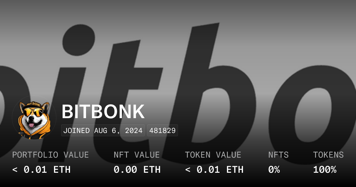BITBONK - Profile | OpenSea