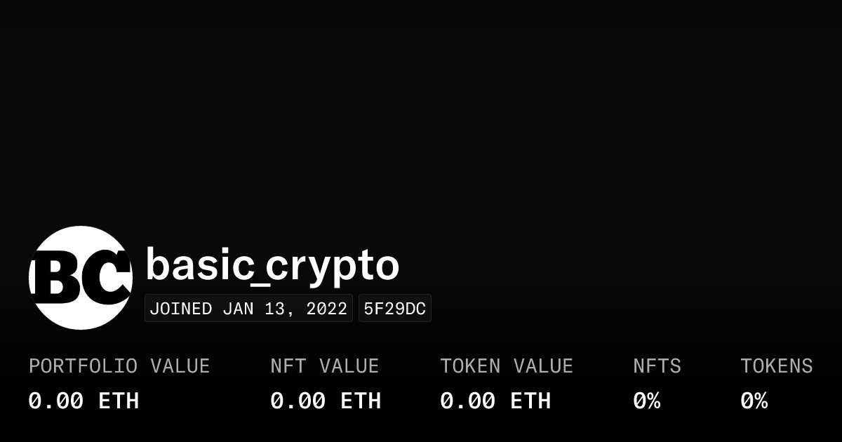 basic_crypto - Profile | OpenSea