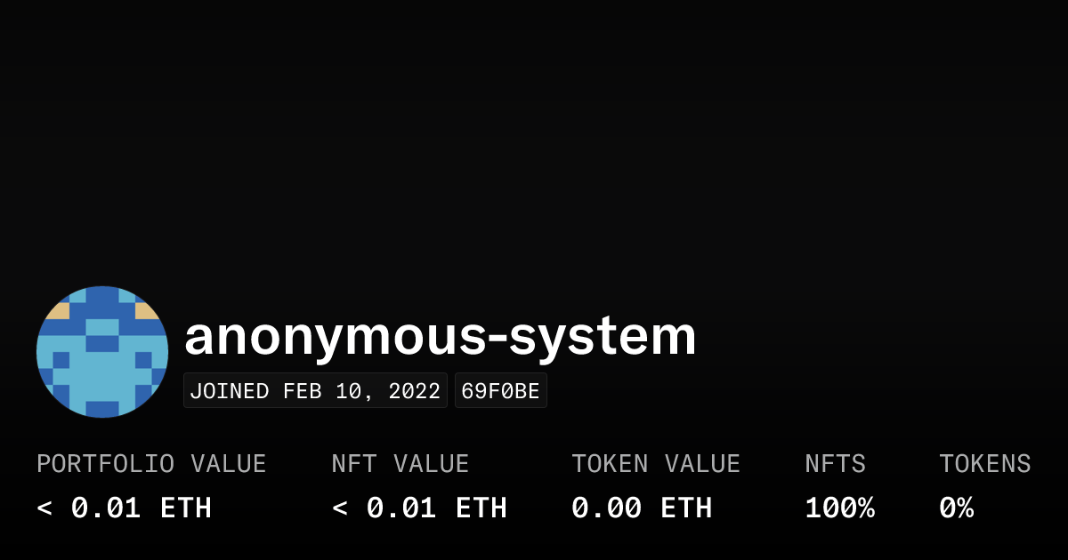 anonymous-system - Profile | OpenSea