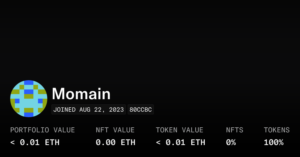Momain - Profile | OpenSea