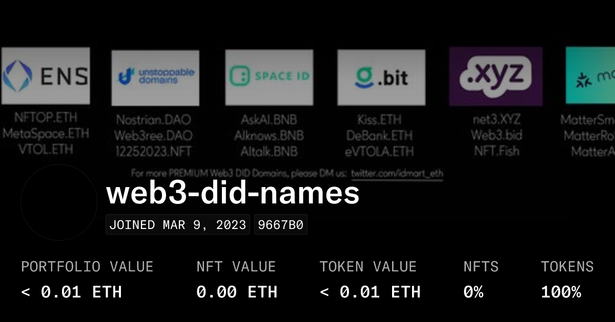 web3-did-names - Profile | OpenSea
