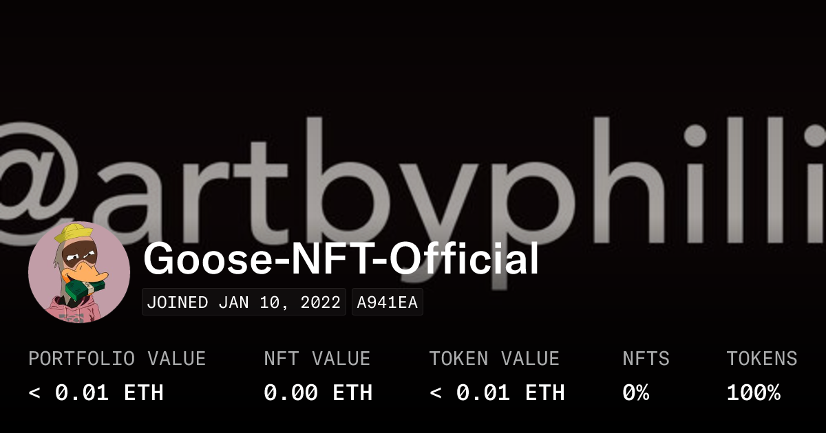 Goose-NFT-Official - Perfil | OpenSea