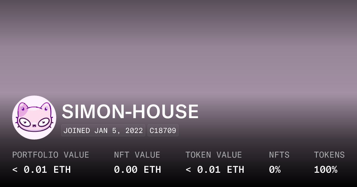 SIMON-HOUSE - Perfil | OpenSea