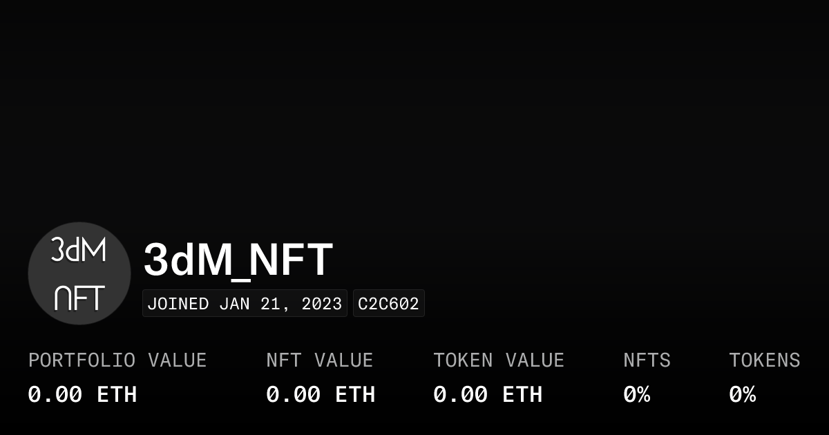 3dM_NFT - Profile | OpenSea