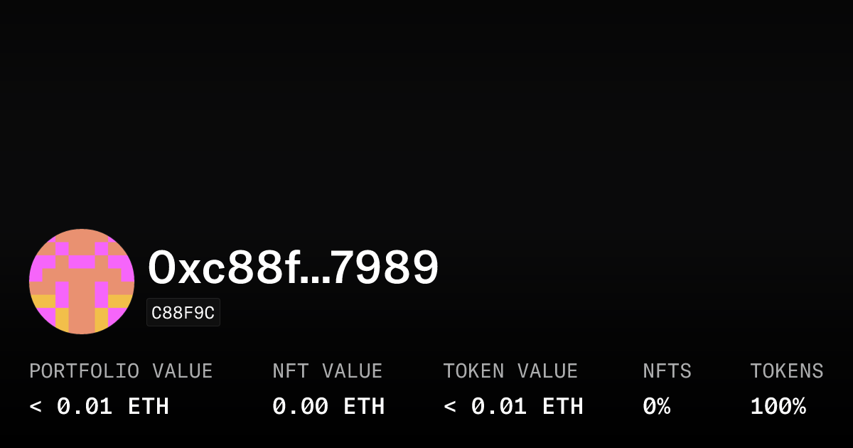 0xc88f9ce6a93e93ddead4b1f322b2b3f1d17c7989 - Profile | OpenSea