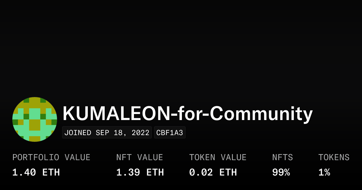 KUMALEON-for-Community - Profile | OpenSea