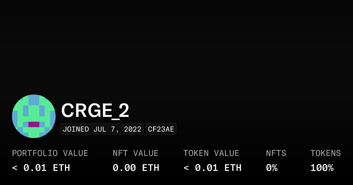 CRGE_2 - Profile | OpenSea
