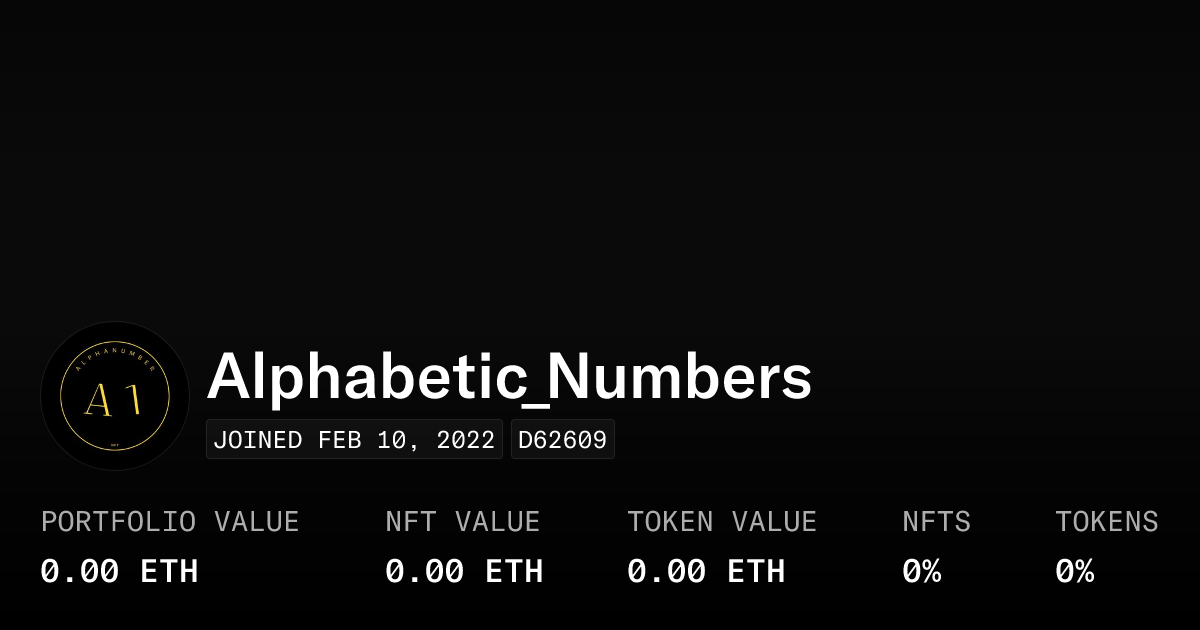 Alphabetic_Numbers - Profile | OpenSea