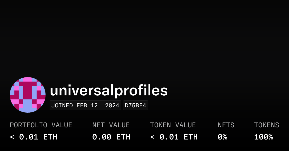 universalprofiles - Profile | OpenSea