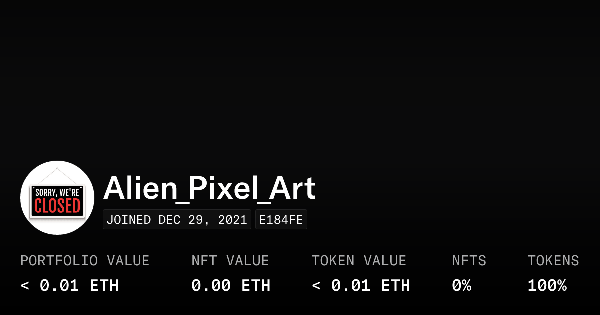 Alien_Pixel_Art - Perfil | OpenSea