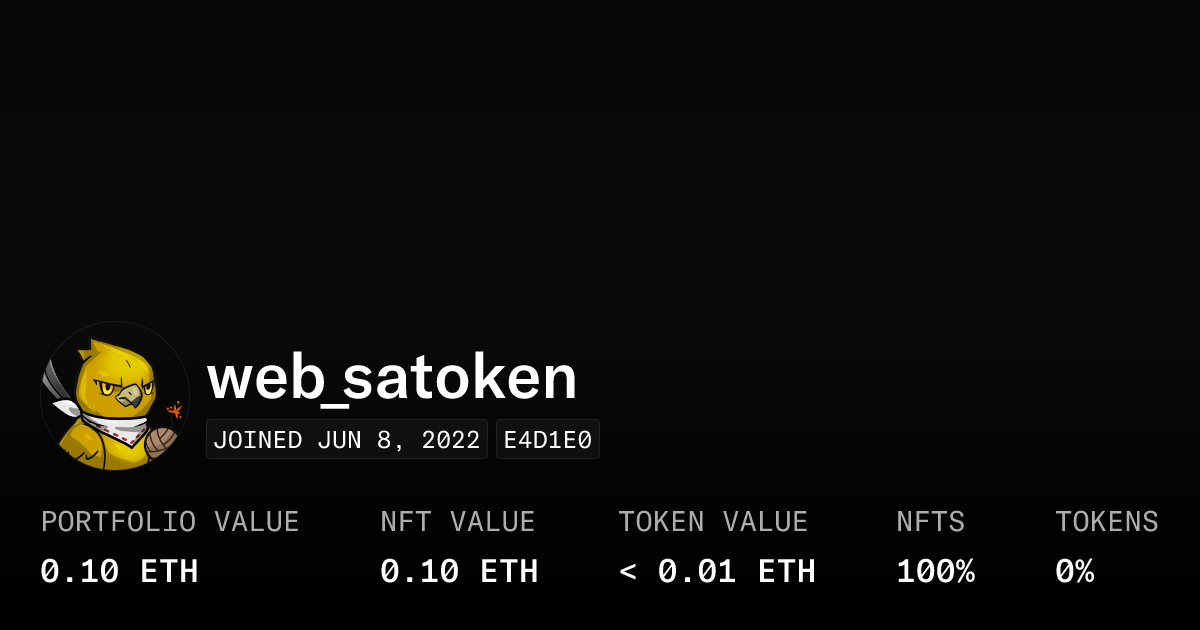 web_satoken - Profile | OpenSea