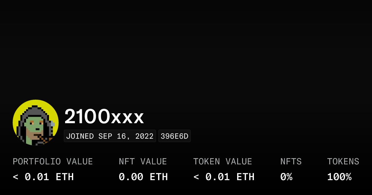 2100xxx - Perfil | OpenSea