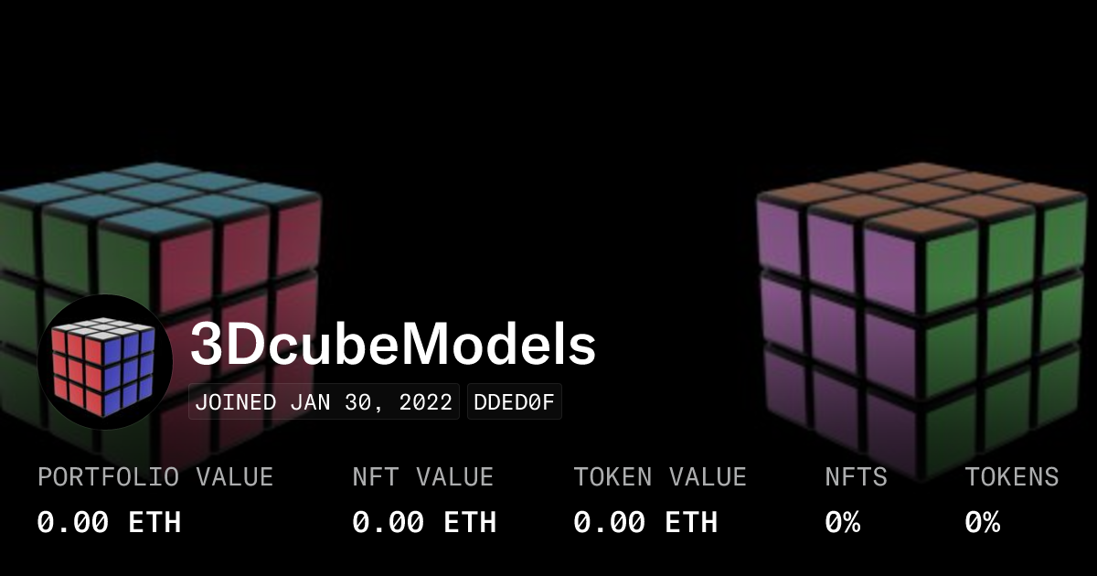 3DcubeModels - 個人資料 | OpenSea