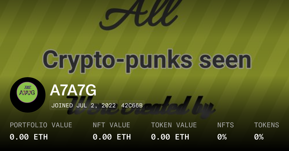 A7A7G - Profile | OpenSea