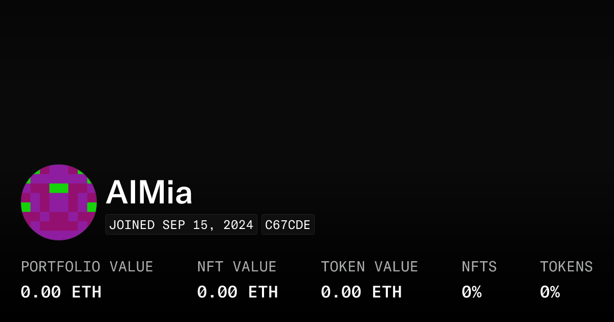 AIMia - Profile | OpenSea