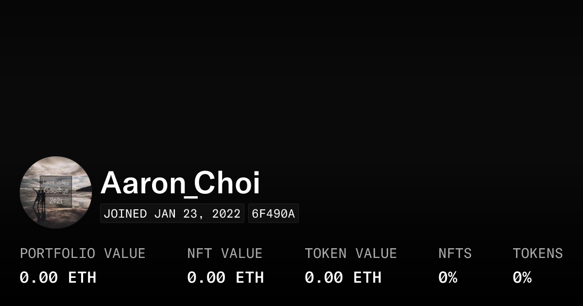 Aaron_Choi - Profile | OpenSea