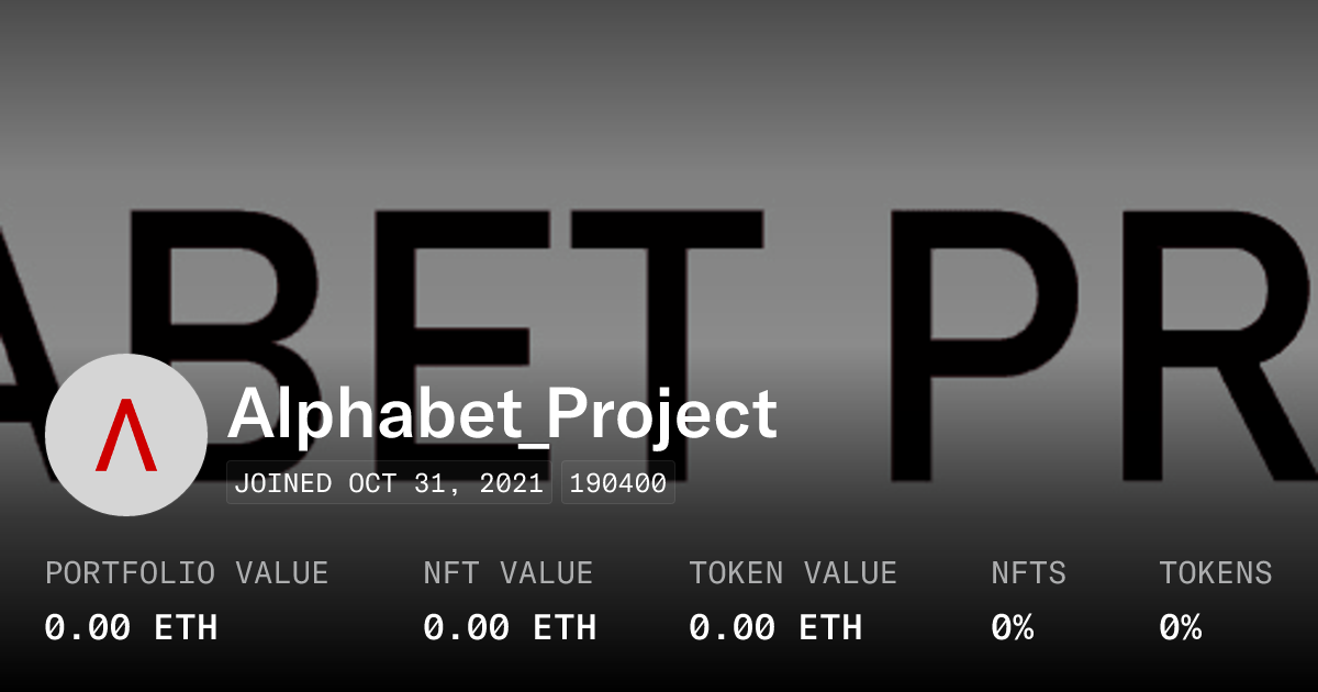 Alphabet_Project - Profile | OpenSea