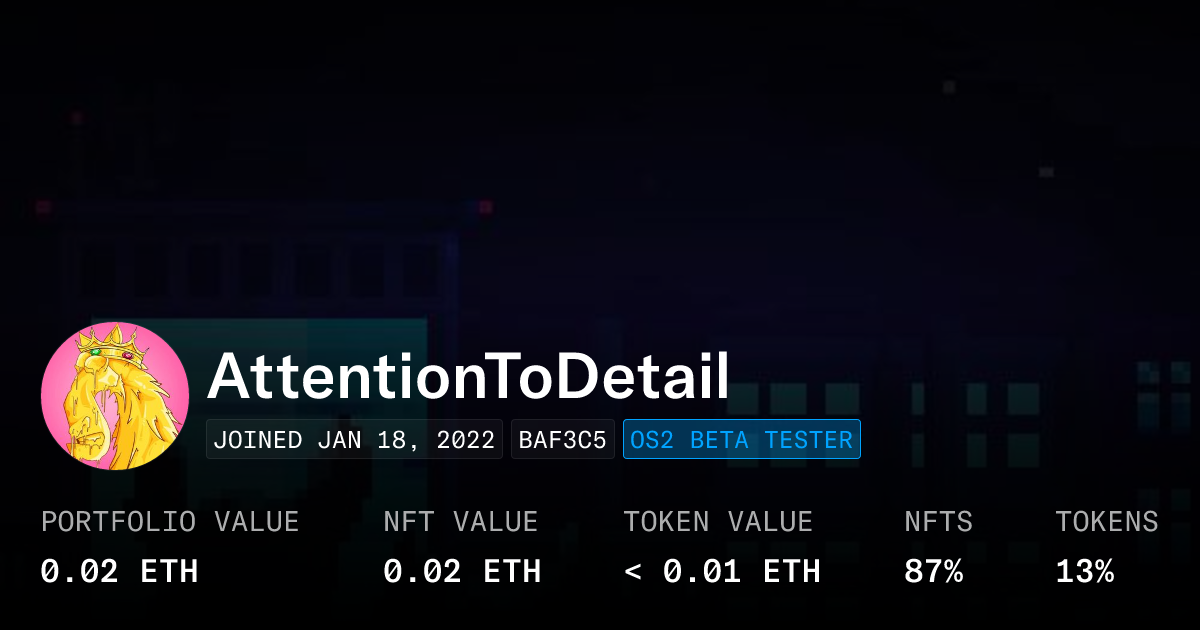 AttentionToDetail - Profile | OpenSea