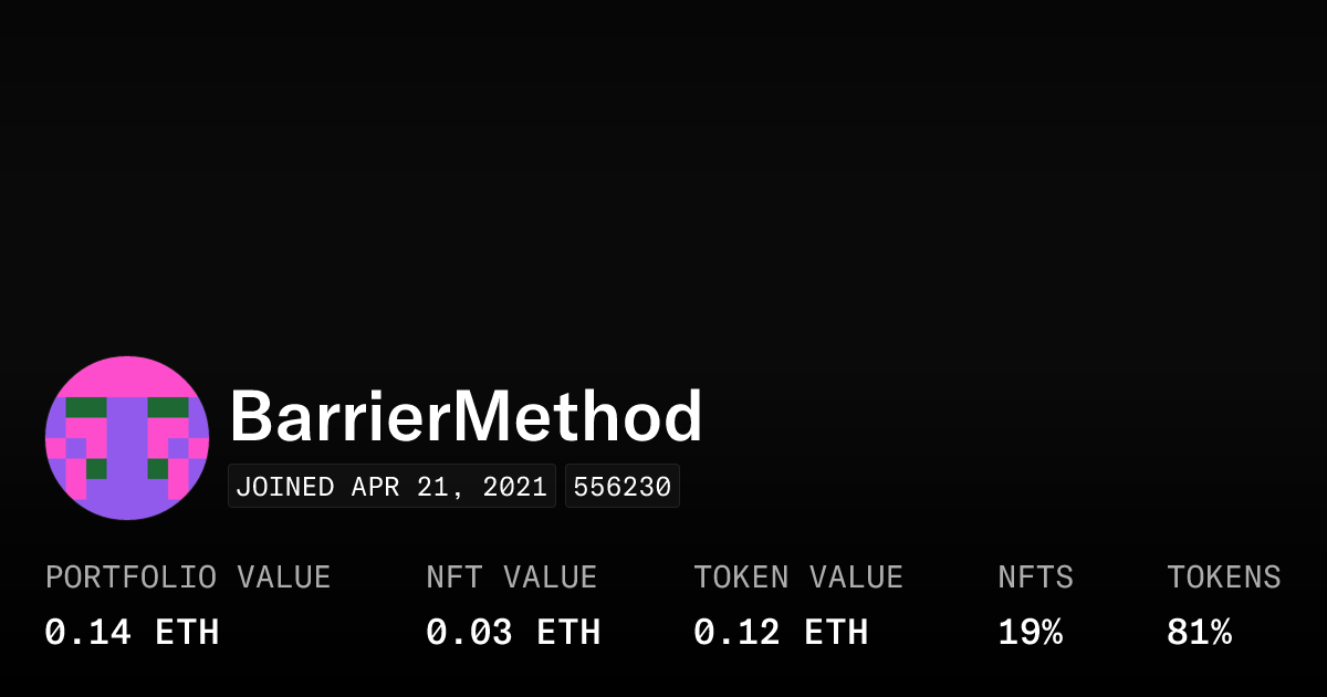 BarrierMethod - Profile | OpenSea