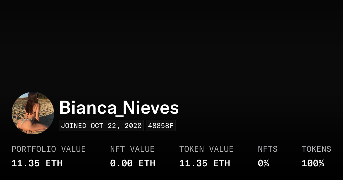 Bianca_Nieves - 个人资料 | OpenSea