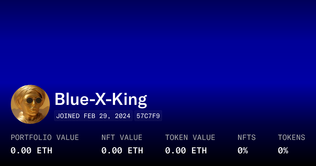 Blue-X-King - Profile | OpenSea