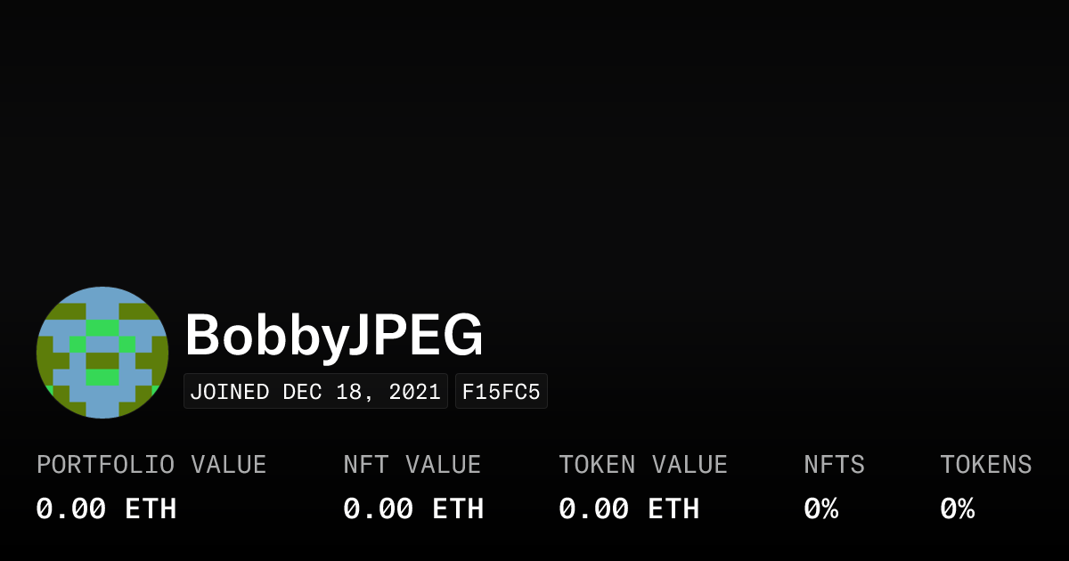 BobbyJPEG - 个人资料 | OpenSea