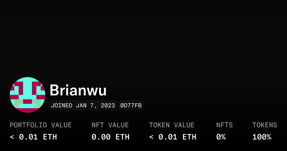 Brianwu - Profile | OpenSea