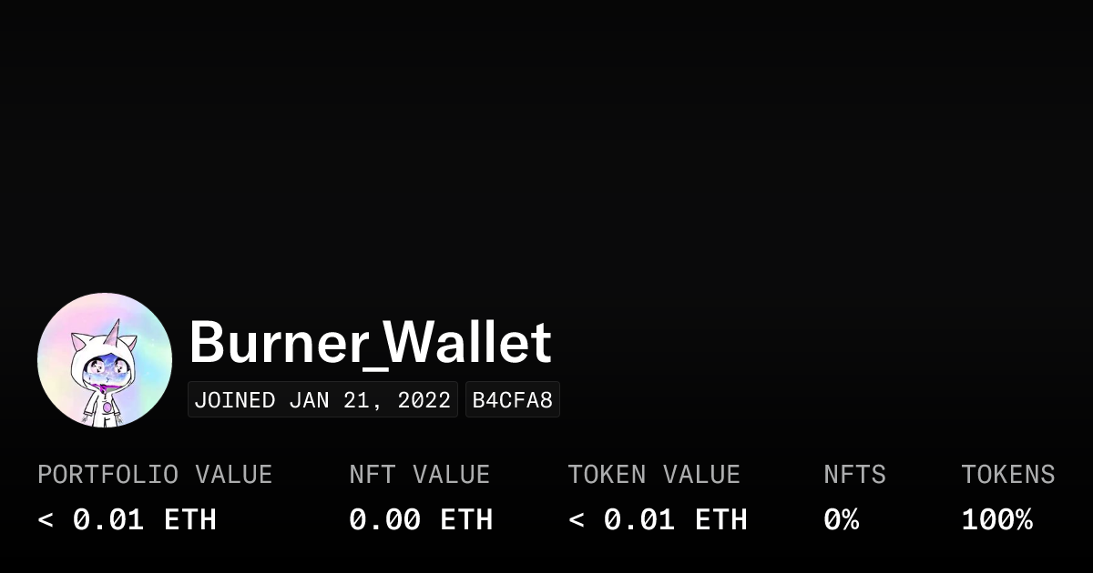 Burner_Wallet - Profile | OpenSea