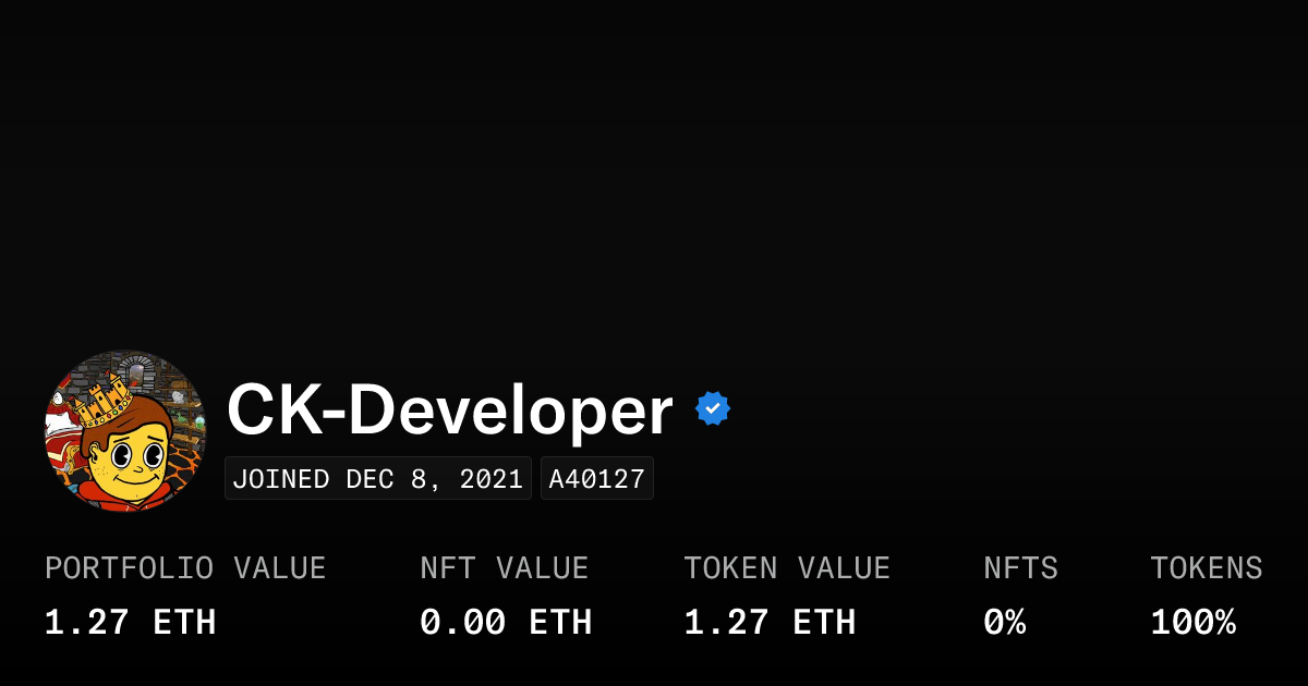 CK-Developer - Profile | OpenSea