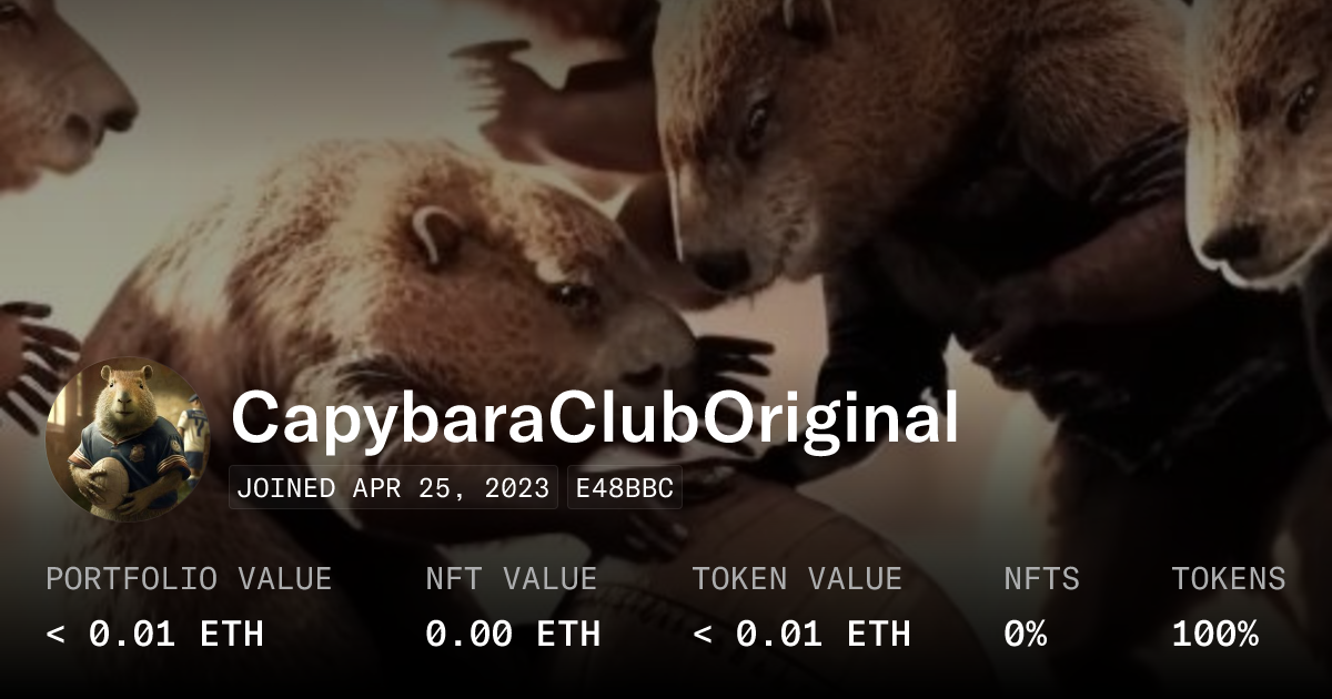 CapybaraClubOriginal - Profile | OpenSea