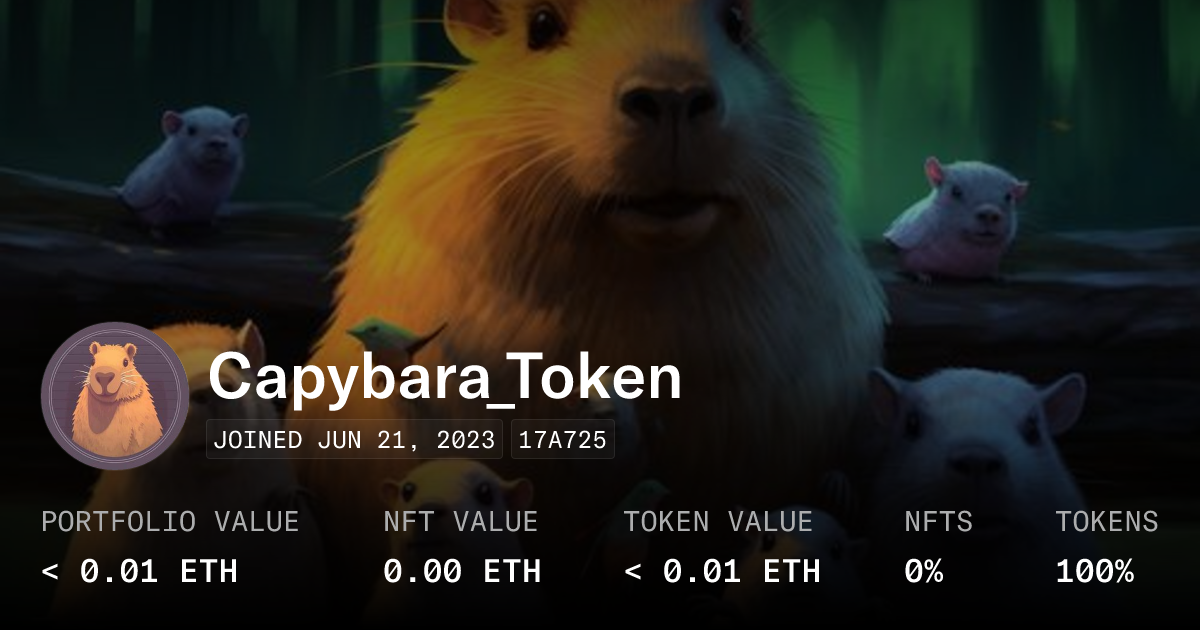 Capybara_Token - Profile | OpenSea