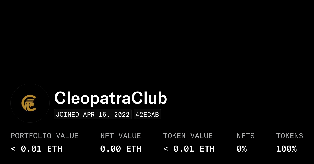 CleopatraClub - Profile | OpenSea