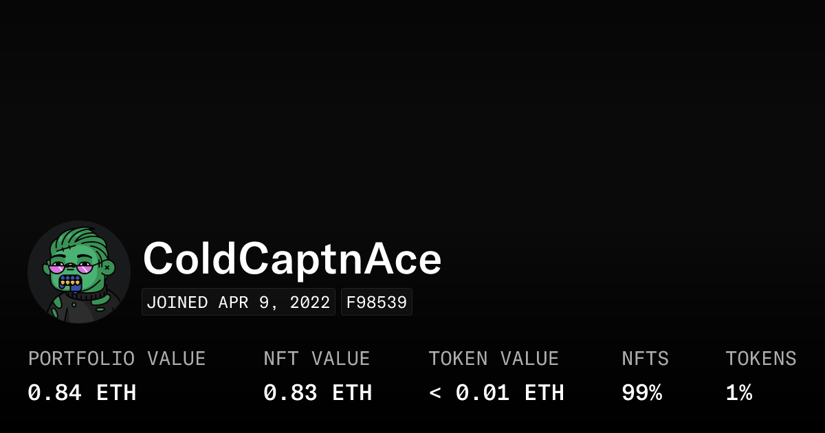ColdCaptnAce - Perfil | OpenSea