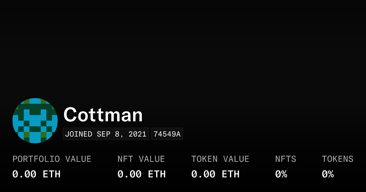 Cottman - Profile | OpenSea