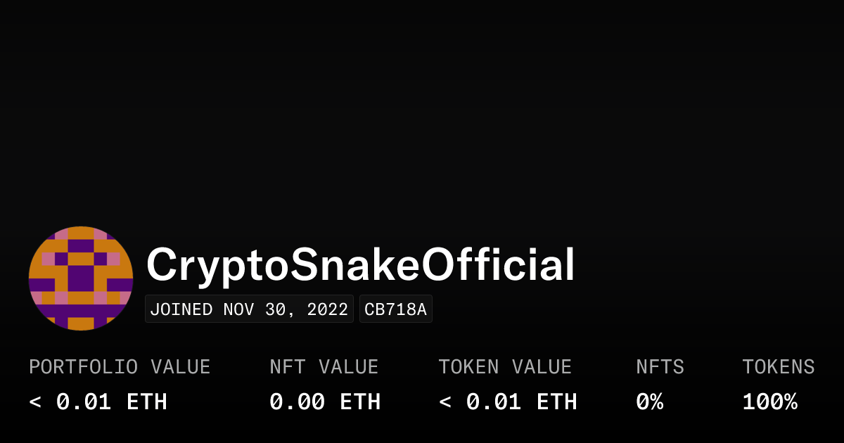 CryptoSnakeOfficial - Profile | OpenSea