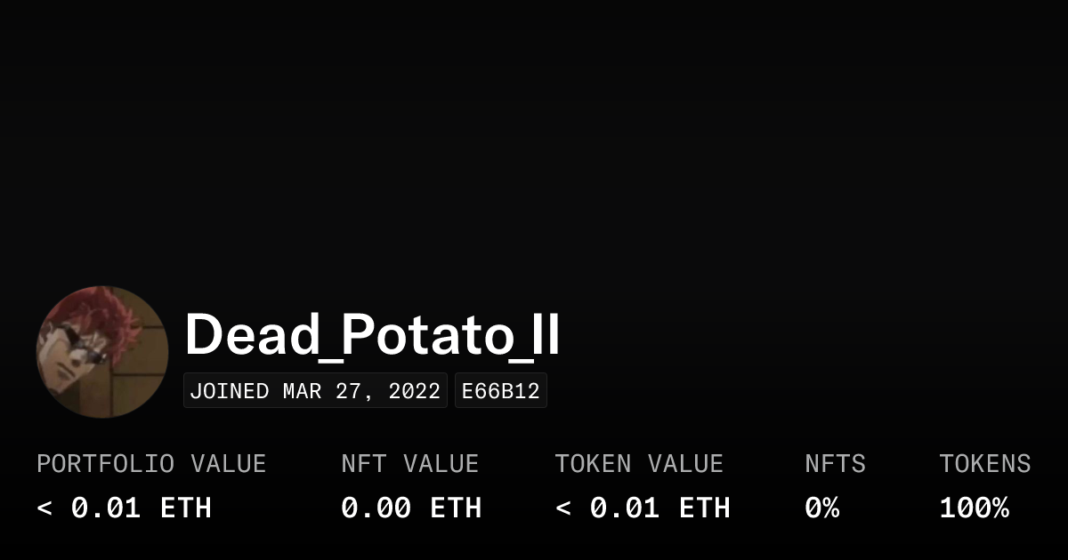 Dead_Potato_II - Profile | OpenSea
