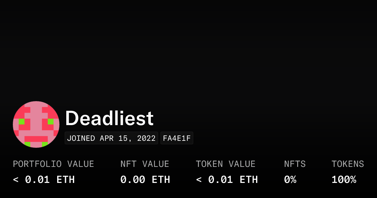 Deadliest - Profile | OpenSea