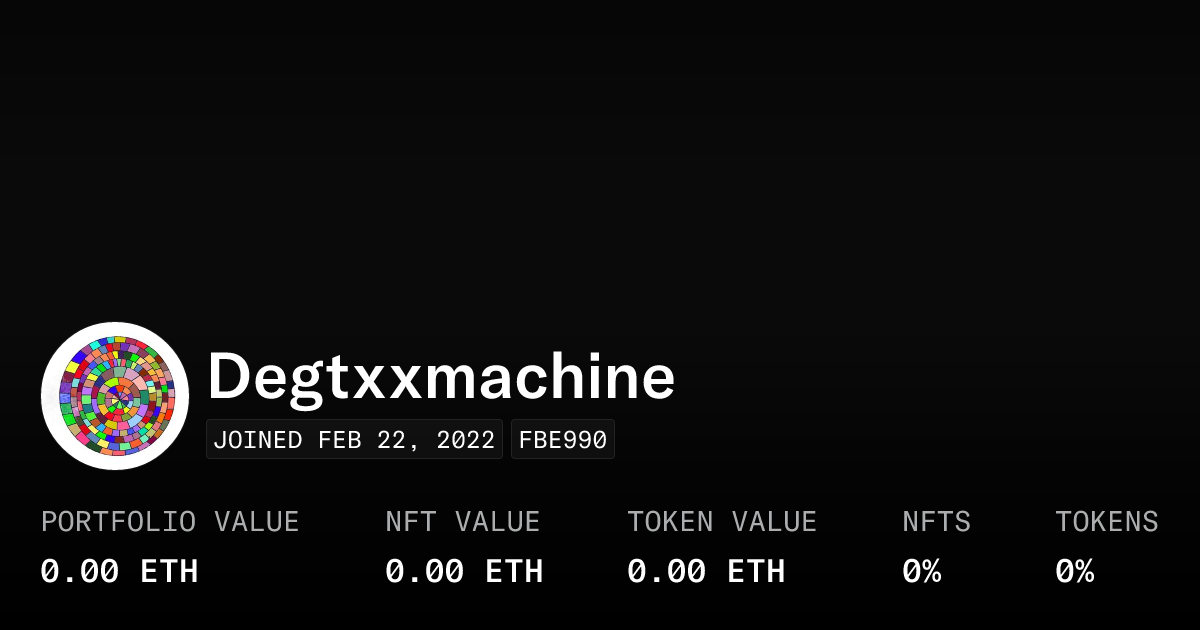 Degtxxmachine - Profile | OpenSea