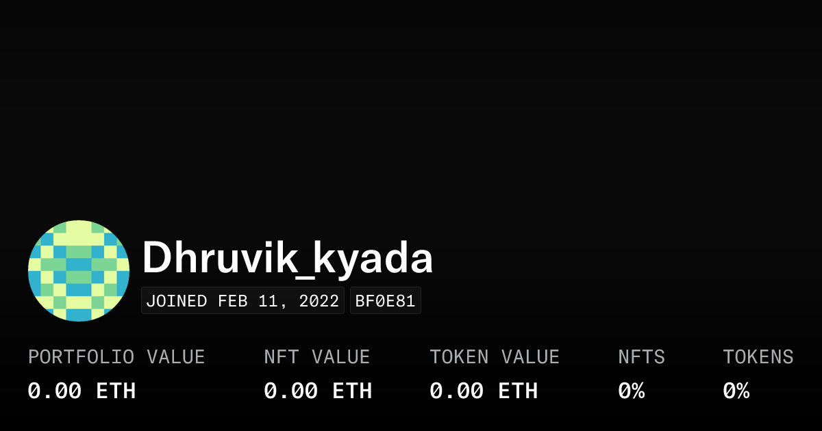 Dhruvik_kyada - Profile | OpenSea