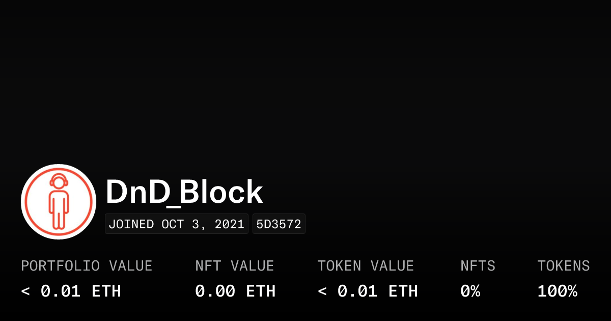 DnD_Block - Profile | OpenSea