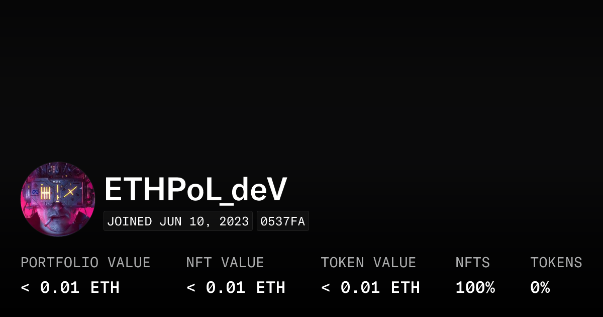 ETHPoL_deV - Profile | OpenSea