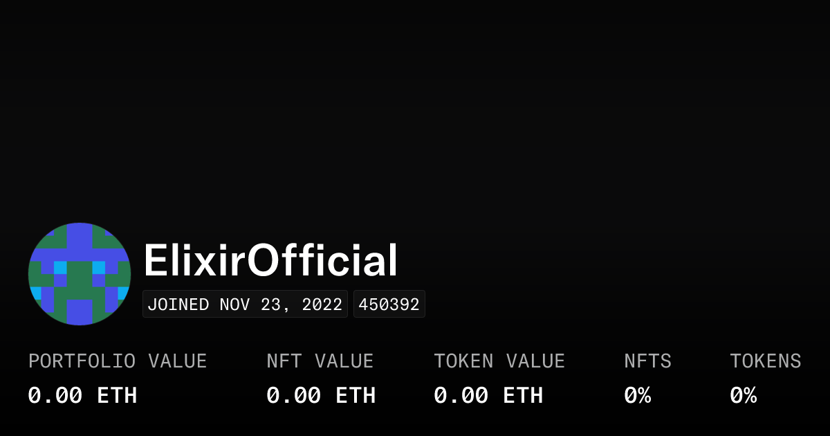ElixirOfficial - Profile | OpenSea